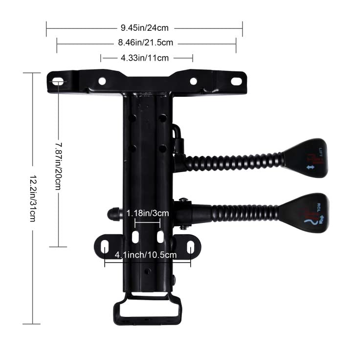Skuehod Heavy Duty with Adjustment Backrest Tilt Replacement Office Chair Swivel Tilt Control Seat Mechanism Gas Type (155° Tilt Control Back Cushion)