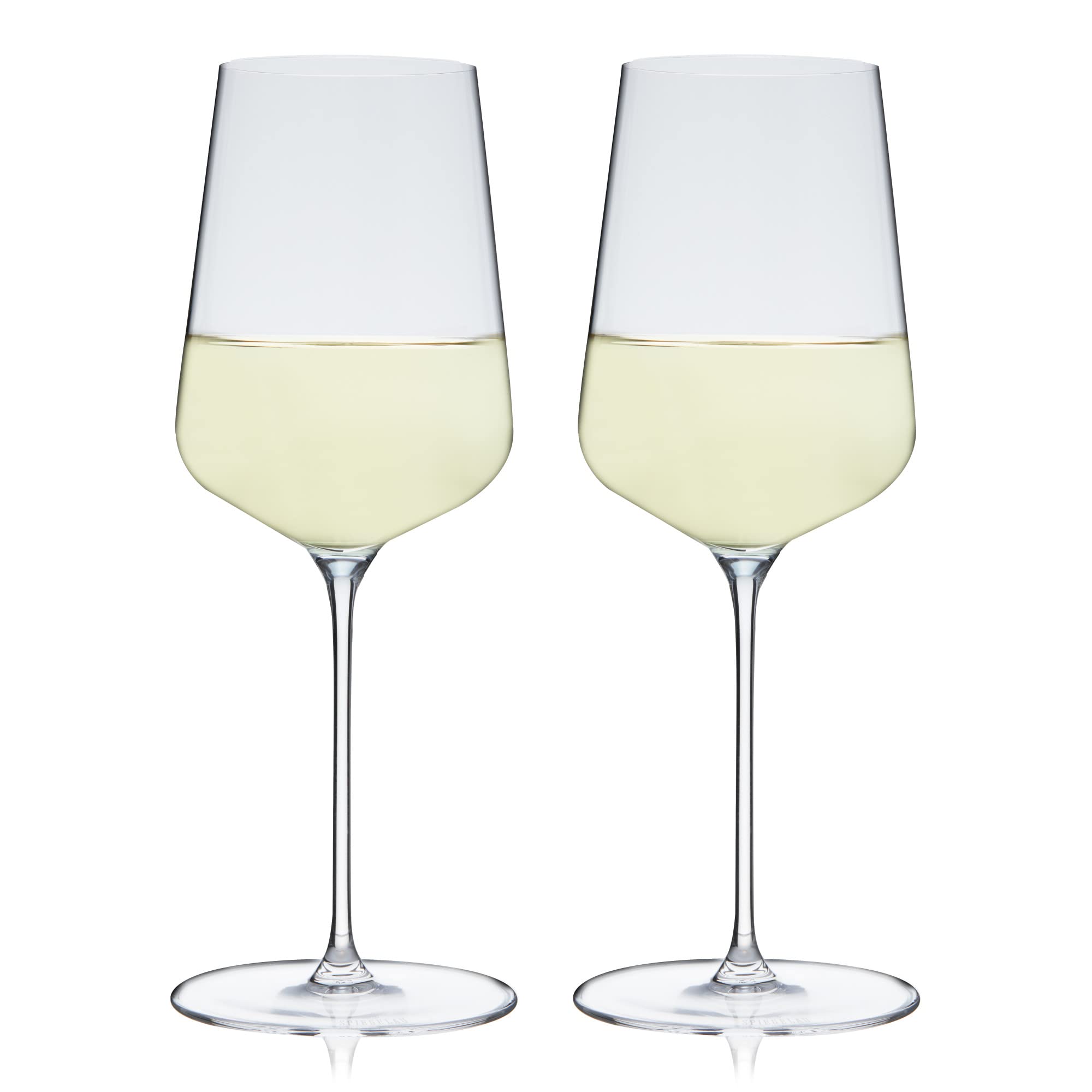 Spiegelau Definition Stemmed White European-Made 15.2oz Dishwasher Safe Crystal Wine Glasses Set of 2