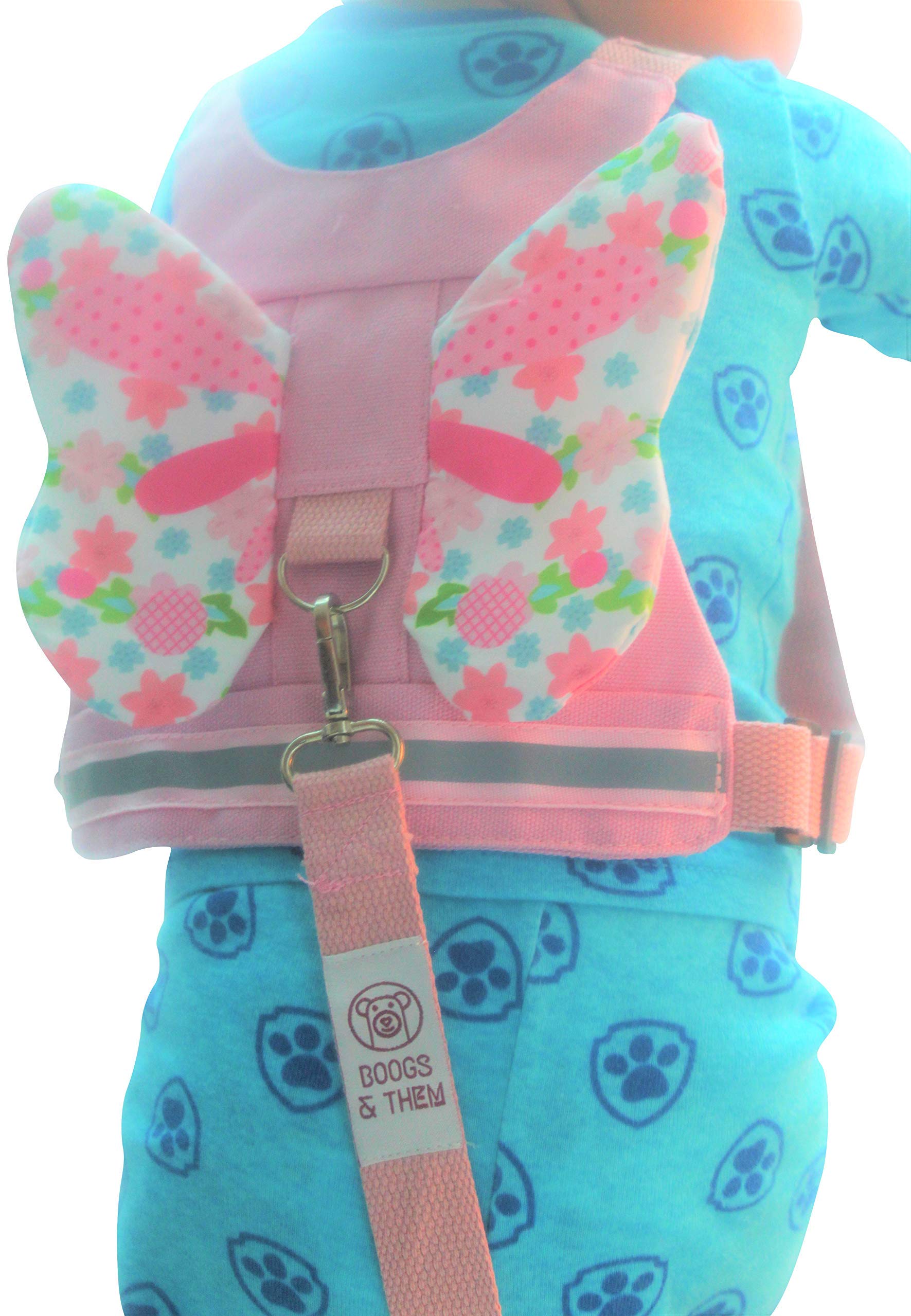 Premium and Adjustable Child Safety Harness | Safety Harness and Wrist Leash to Keep Child Safe | Light Reflective Strips ENSURES Visibility at Night (Pink)