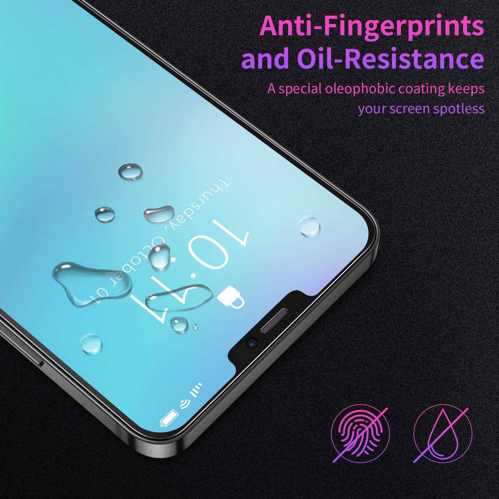 RIWNNI Screen Protector Compatible with iPhone 12/12 Pro [3 Pack], HD Clear Tempered Glass Screen Protector for iPhone 12/12 Pro 6.1-Inch [Easy Installation Frame] [Bubble Free] [Case Friendly]