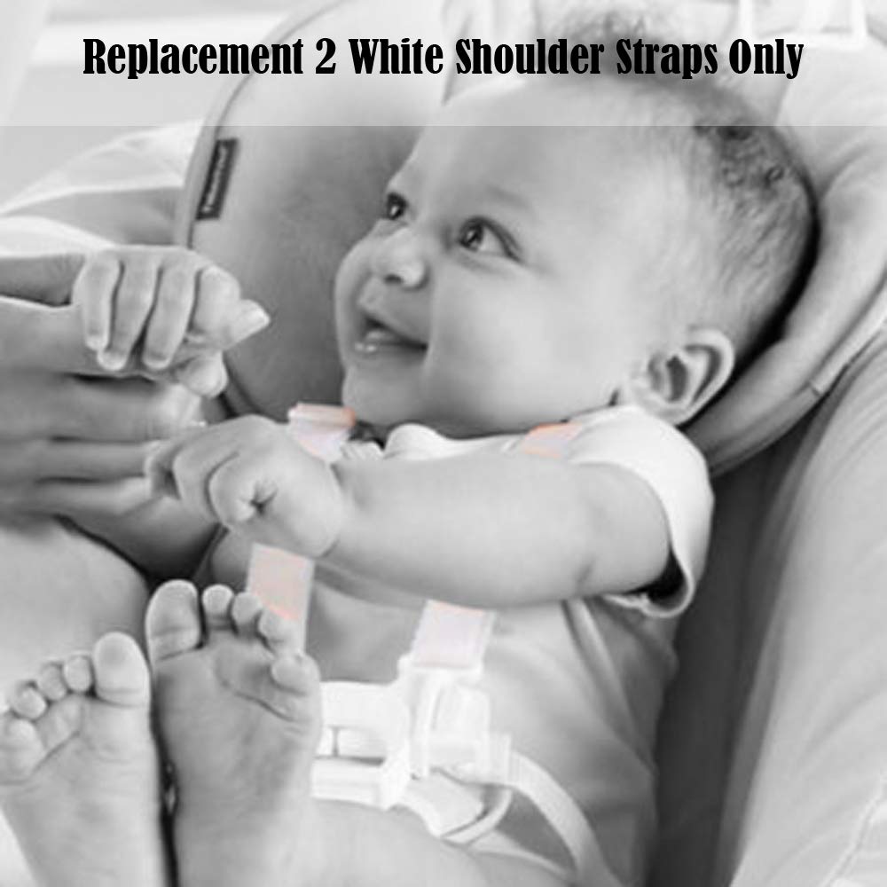 Replacement Parts for Fisher-Price Cradle 'n Swing - FHW45 - Replacement 2 White Shoulder Straps