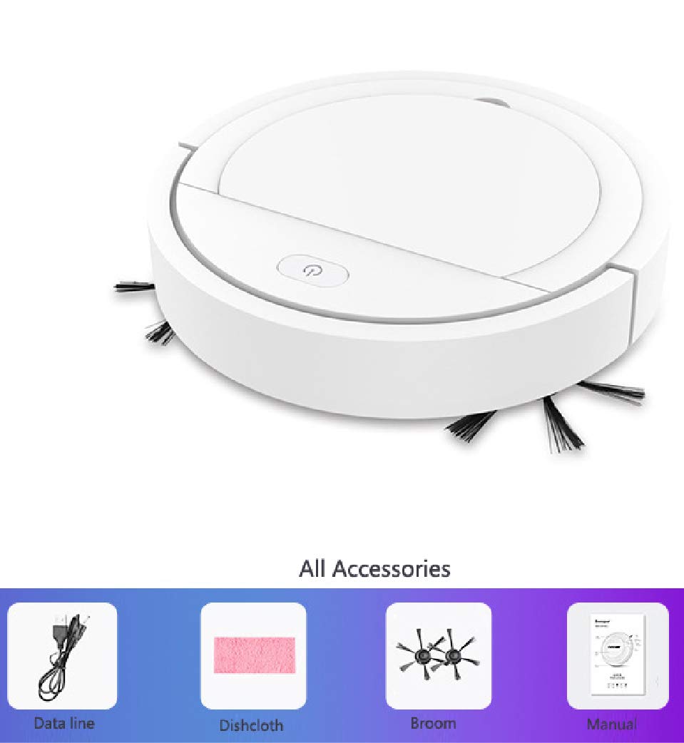Robot Vacuum, Strong Suction, Quiet, Super-Thin Smart Robotic Vacuum Cleaner, Used to Clean Pet Hair, Hard Floors, Black