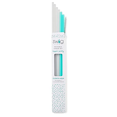 Swig Life Tall Straw Set + Cleaning Brush, Each Straw is 10.5 inch Long (Fits Swig Life 20oz, 22oz, and 32oz Tumblers)