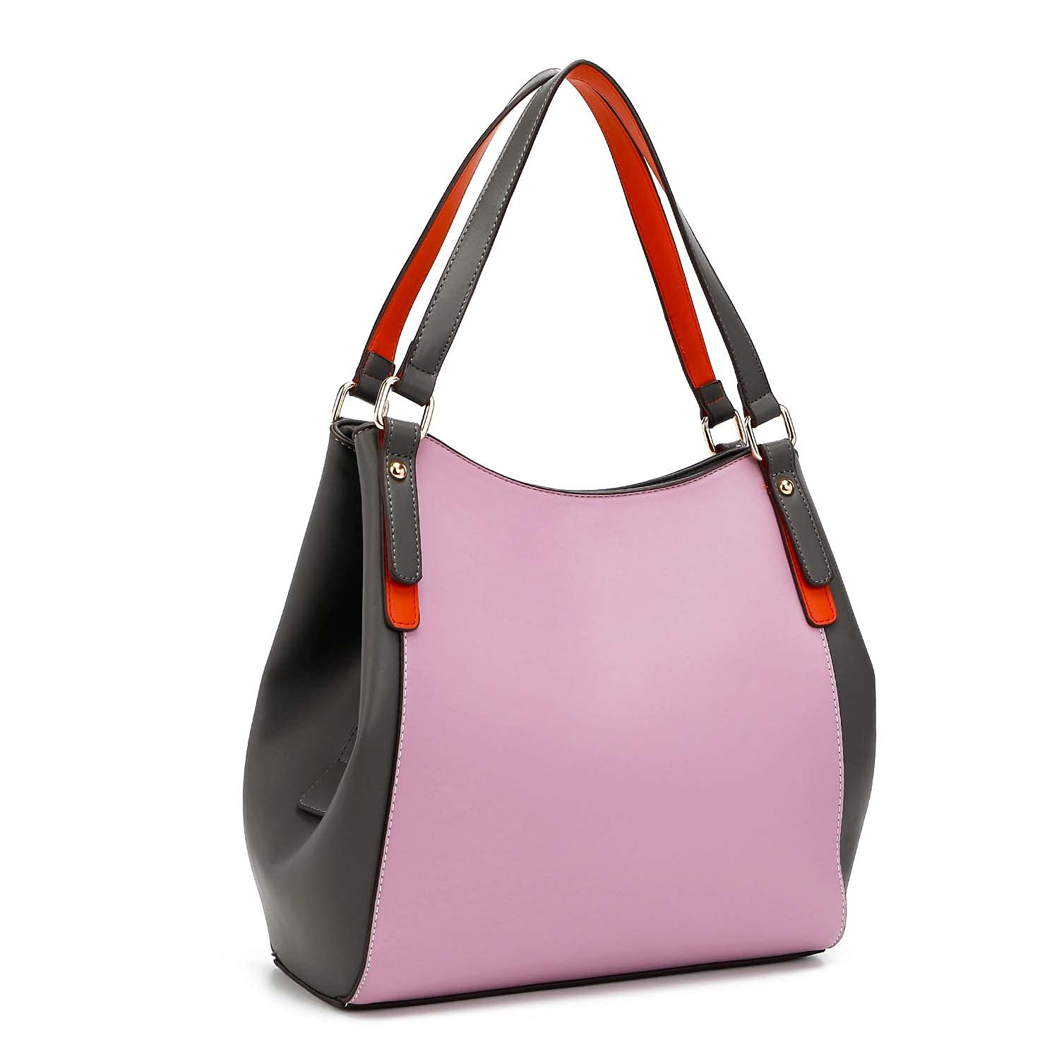 Nicole Lee Nikky Scooter Sophie Fashion Print Hobo Bag, White Vegan Leather Handbag