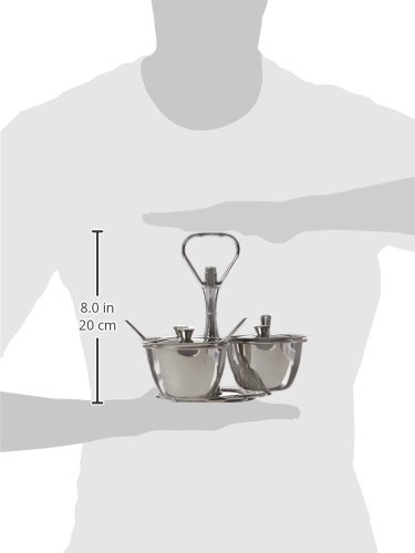 Winco 3-Unit Relish Server, Medium, Stainless Steel