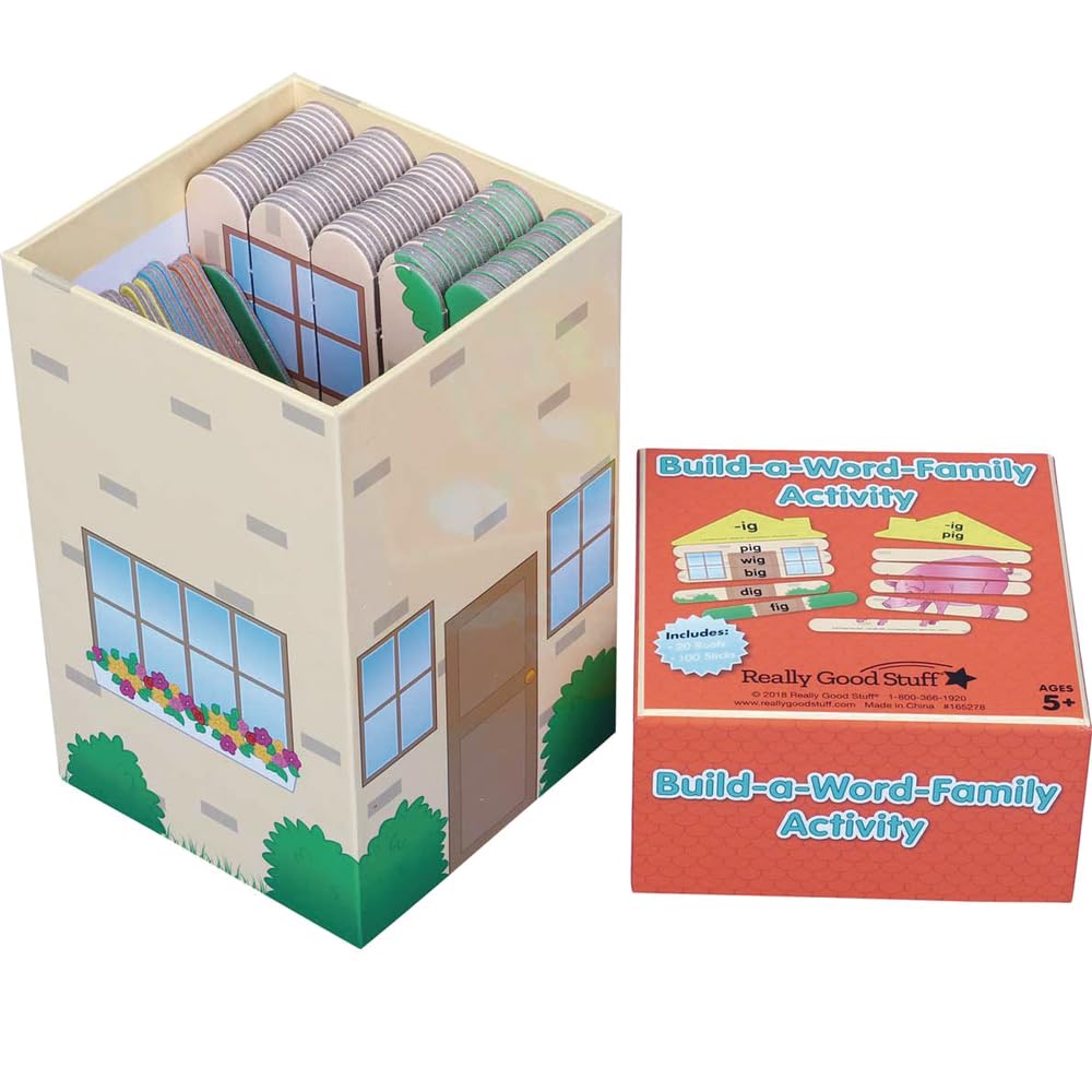 Really Good Stuff Build-A-Word-Family House Activity