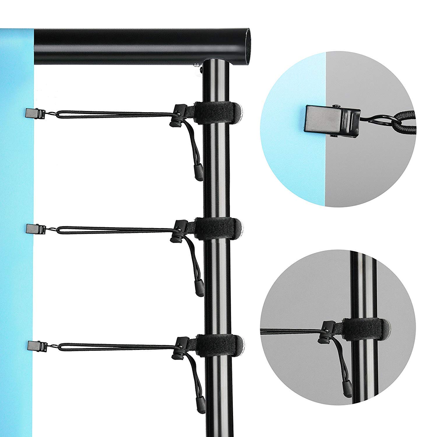 SLOW DOLPHIN 10x 8.5 ft Photo Backdrop Stand, Adjustable Photography Background Support System Stand for Photo Video Studio with Carrying Bag, Clips, Clamps