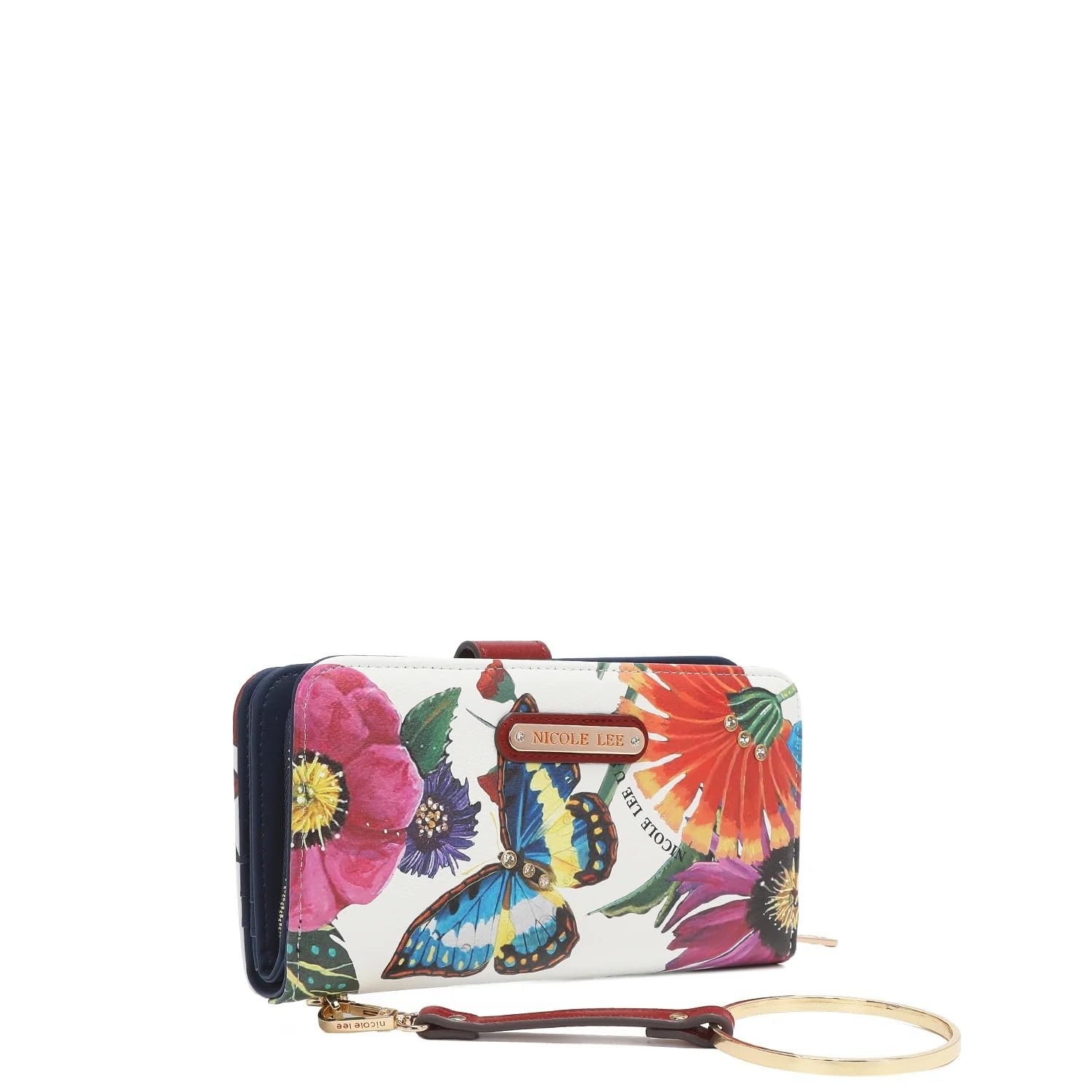Nicole Lee Signature Bifold Butter-Flower White Wallet