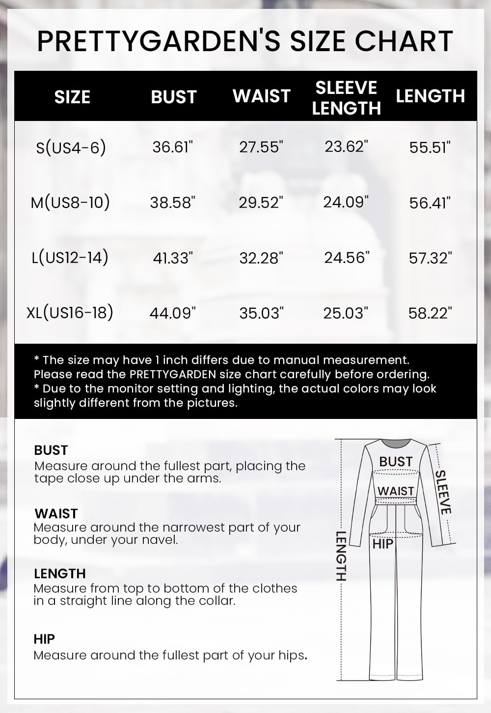 PRETTYGARDEN Women's Casual Long Sleeve Hooded Jumpsuits Zip Up One Piece Outfit Romper with Pockets (Black,Medium)