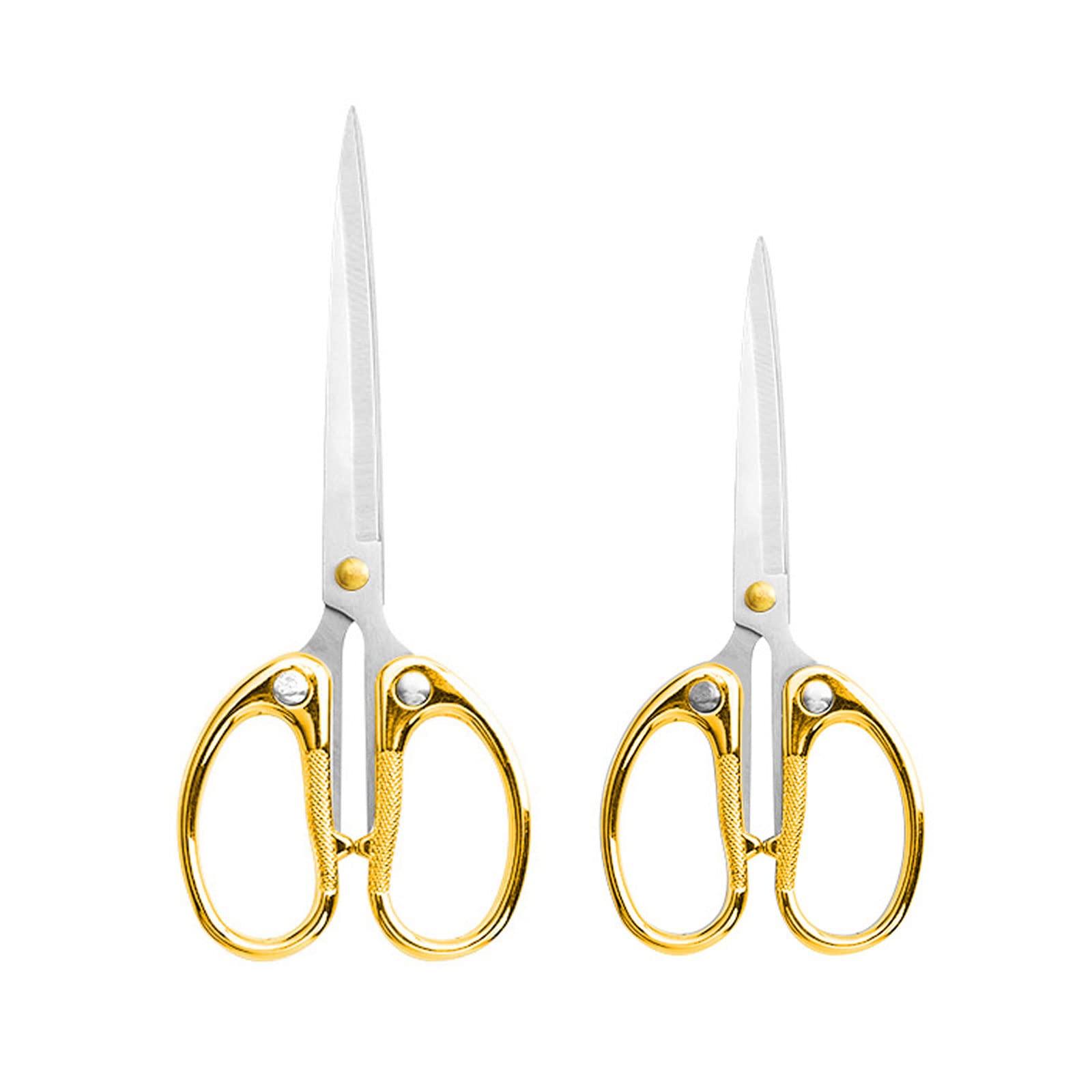 SMAROICE 2-Pack (6.2" & 5.4")Gold Scissors for Office Stainless Steel Office Scissors for desk, Multipurpose Scissors for Home Office School