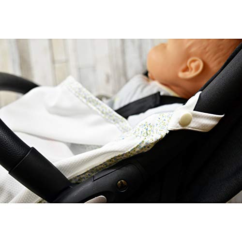 RoSK Sun Shade for Baby, UV Block Cape for Stroller,car Seat and Baby Carrier (White)