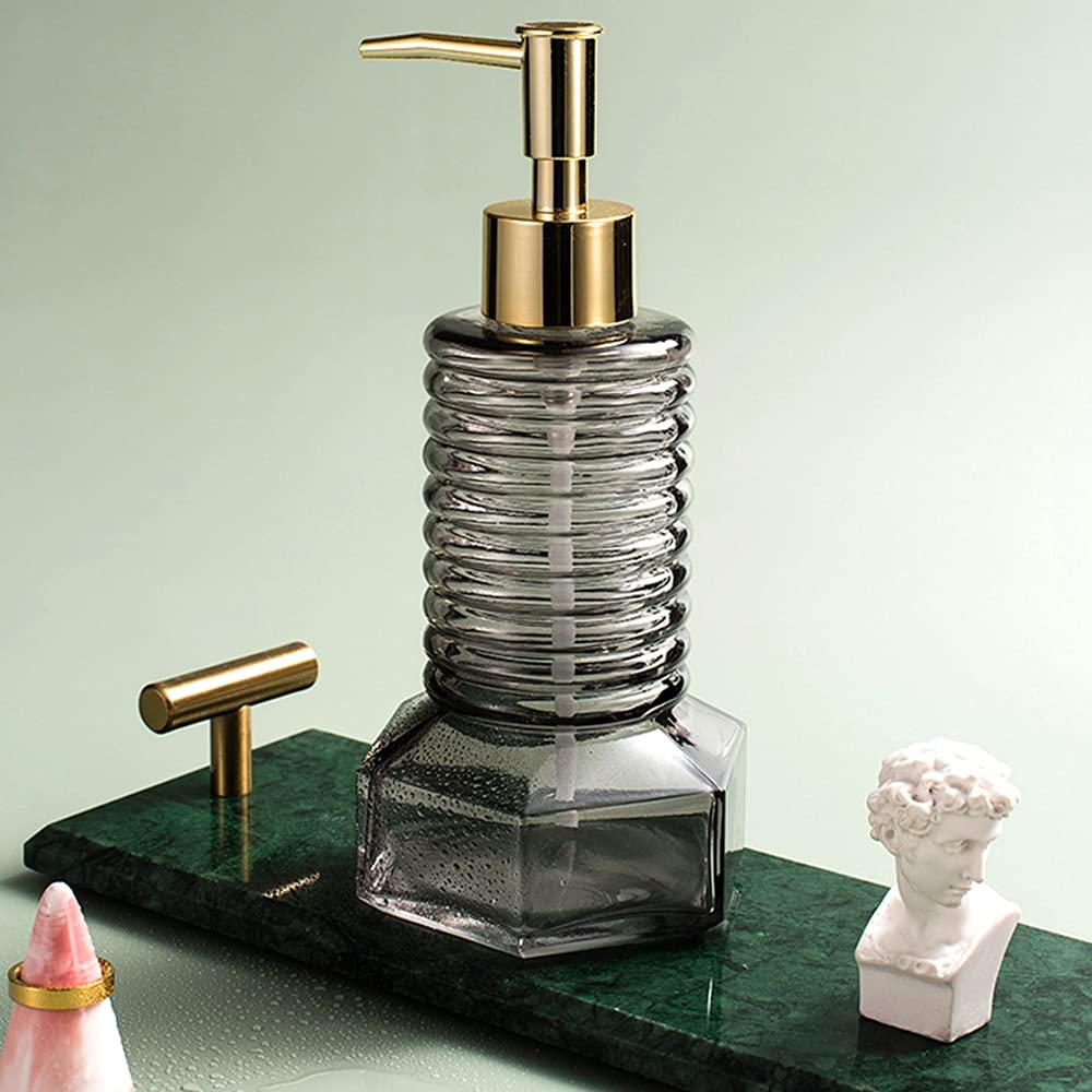 Soap Dispenser 300ml Soap Dispenser Bathroom Glass Liquid Storage Bottle Shampoo Bottles, for Kitchen Bathroom Bedroom Bathroom Soap Dispenser