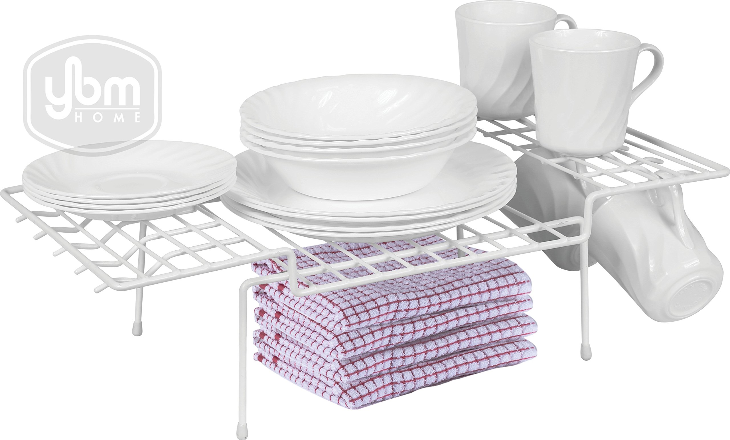 Ybm Home Wire Kitchen Counter and Cabinet Helper Shelf, Shelf Storage Organizer White 2214 (1)