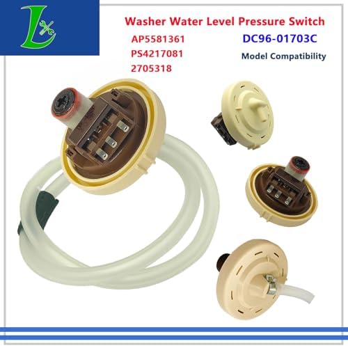 OEM DC96-01703C Washer Water Level Pressure Switch Compatible with LG Samsung Washer Water Level Sensor DC96 01703C PS4217081 PT4217081 AP5581361