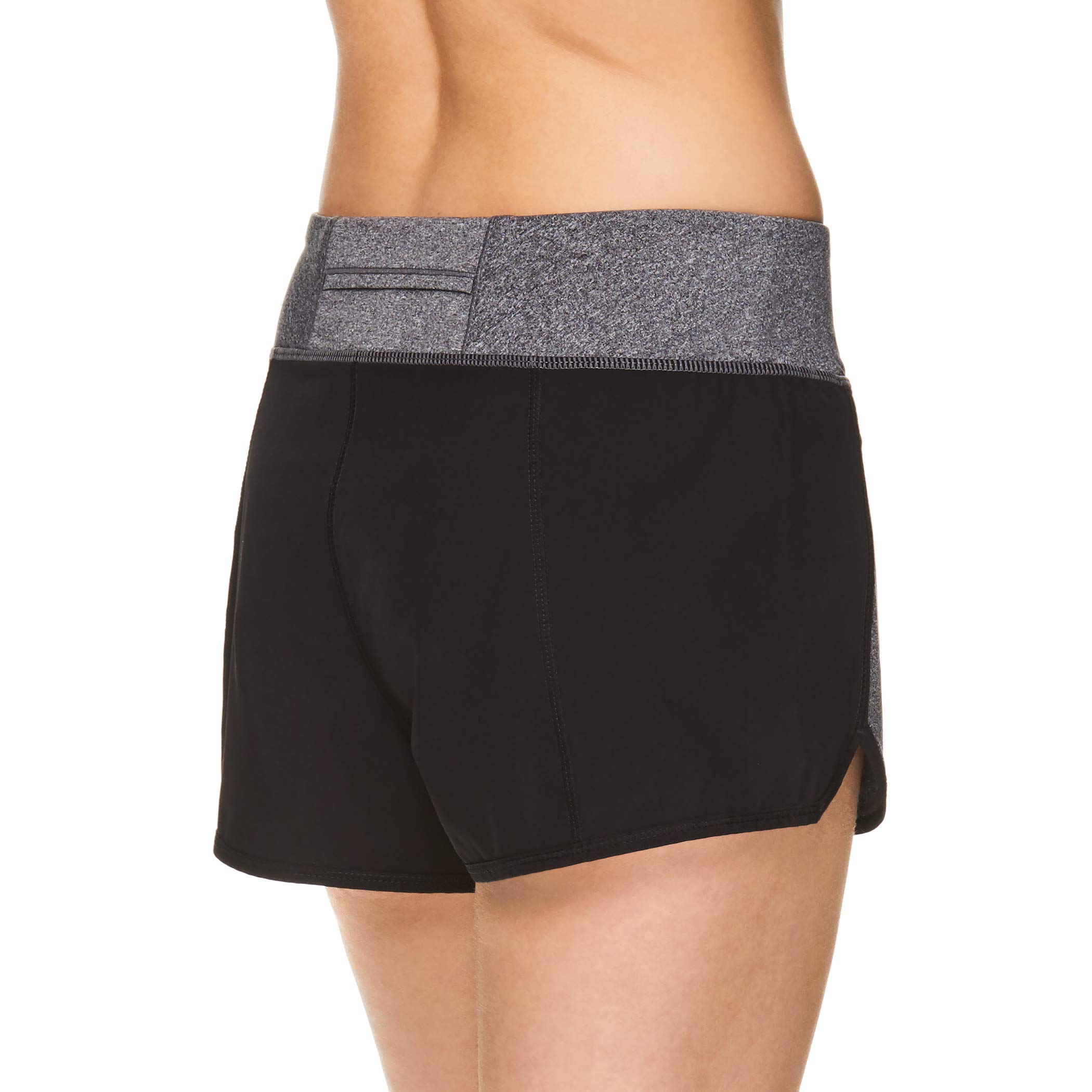 Reebok Women's Athletic Workout Shorts - Gym Training & Running Short - 3 Inch Inseam - Mara Charcoal Heather, X-Large