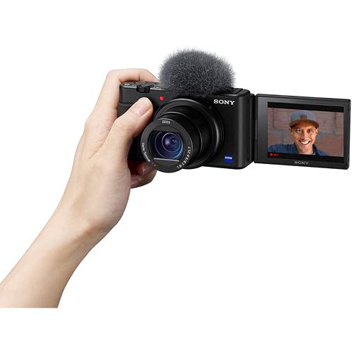 Sony ZV-1 Digital Camera (Black) with Streamer/Vlogging Kit. Includes: SanDisk Extreme 64GB Card, 12β Grispter Tripod, Carrying Case, and More.