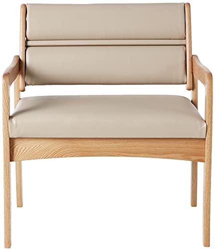 Wooden Mallet DWBA3-1 Valley Bariatric Guest Chair, Light Oak/Cream