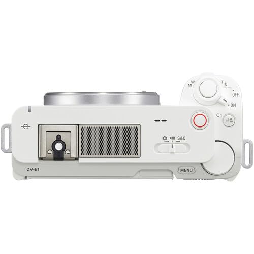 Sony ZV-E1 Mirrorless Camera (White) Bundle with Gadget Bag, 3-in-1 USB Type-C Card Reader & More