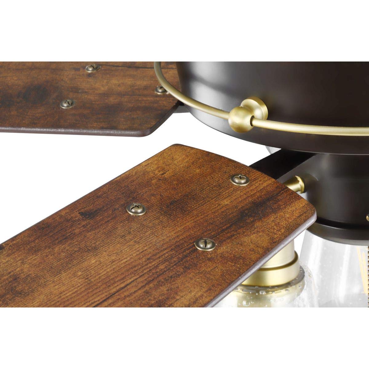 Progress Lighting Teasley Collection 56" Five-Blade Ceiling Fan with Glass Shades