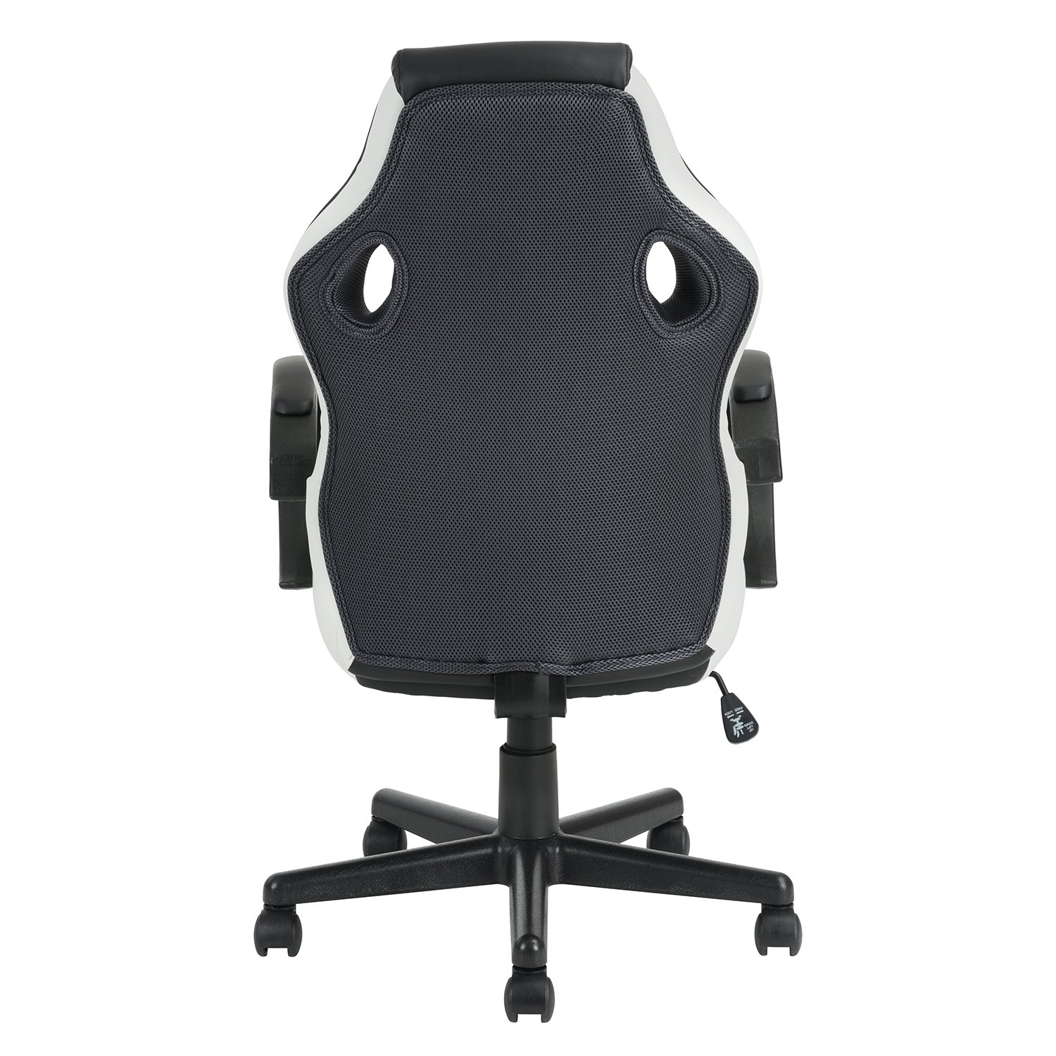 Office Chair, Ergonomic Computer Gaming Chair PU Leather Comfortable Swivel Task Home Office Executive Desk Chair High Back with Padded Armrests, Black/White