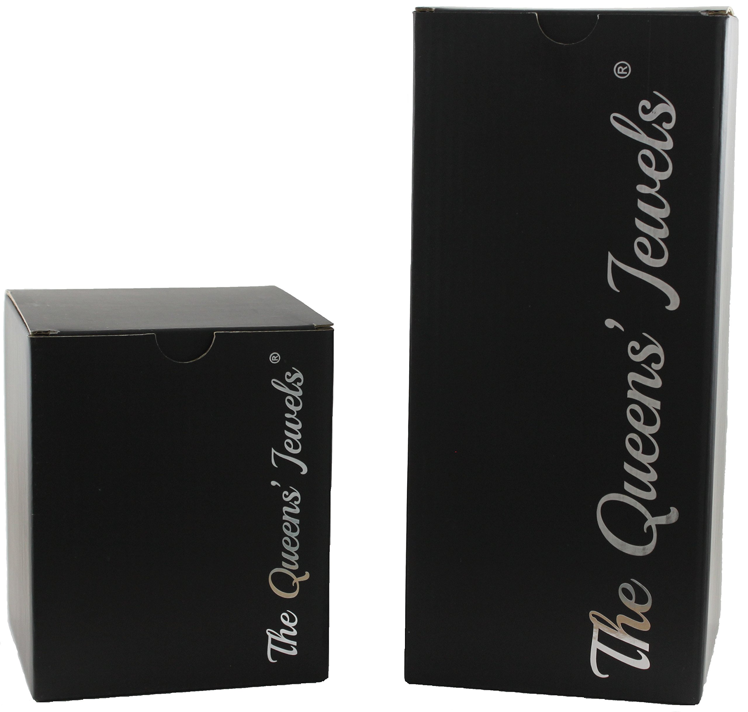 THE QUEENS' JEWELS Football (Diamond and Black) Jeweled Stemless Wine Glass, 21 oz. - Unique Gift for Women, Birthday, Cute, Fun, Not Painted, Decorated, Bling, Bedazzled, Rhinestone
