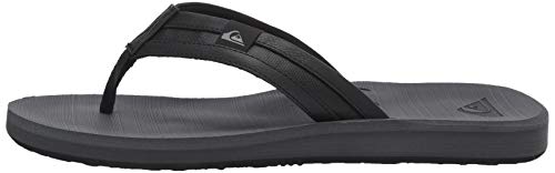Quiksilver Men's Carver Squish Flip-Flop, Black/Grey/Black, 10(43) M US