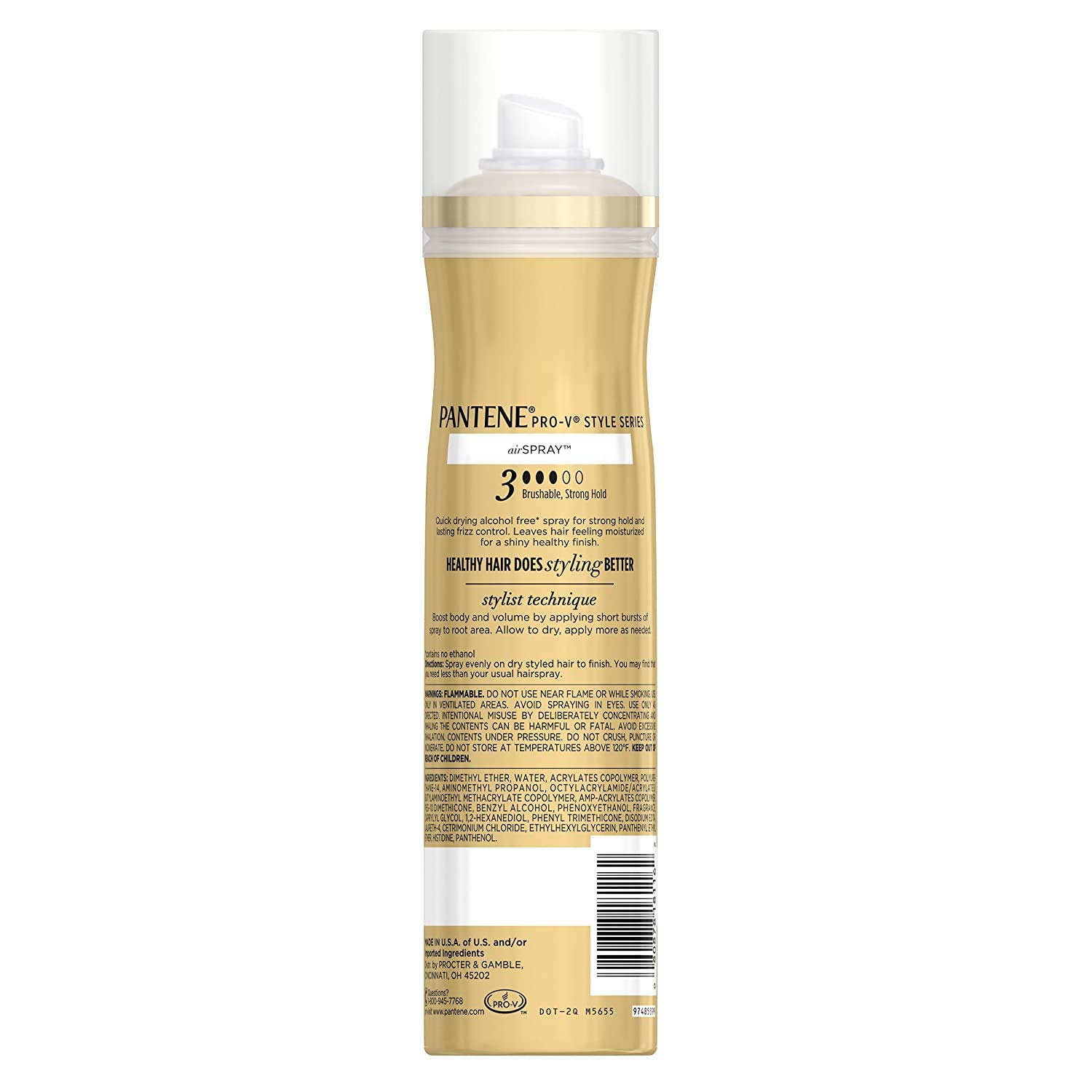 Pantene Air Spray 3 Dot Hair Spray Brushable Strong Hold 7 Ounce (207ml) (3 Pack)