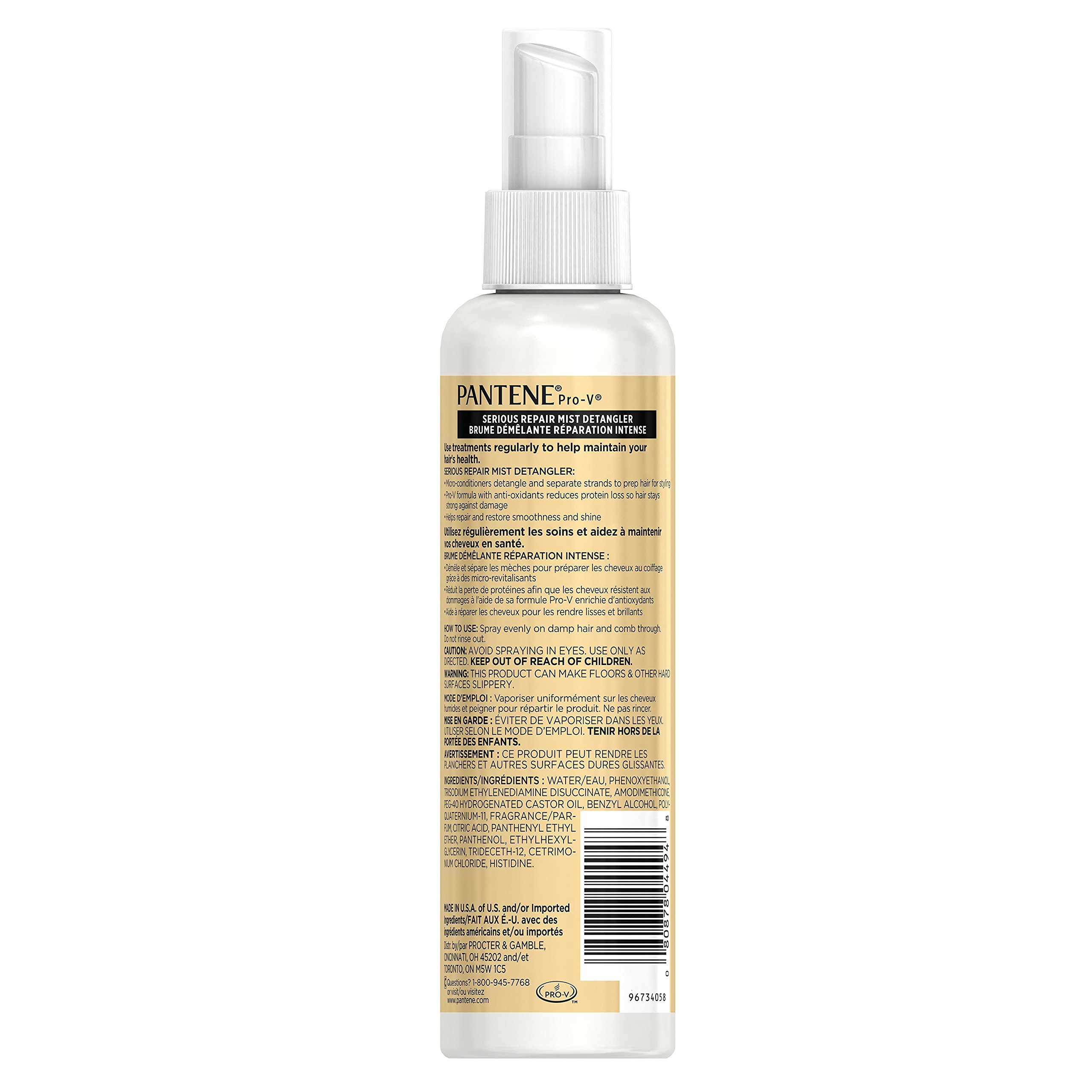Pantene Pro-V Repair & Protect Leave-in Conditioning Spray Detangler, 8.5 OZ (Pack of 3)