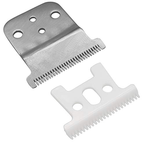 Professional Replacement Blades #32105 for Pro Li Trimmer D7#32655 D8#32400, Carbon Steel Fixed Blade with Ceramic Moving Blade, Compatible with SlimLine Pro Li Andis Hair Trimmer(Silver)