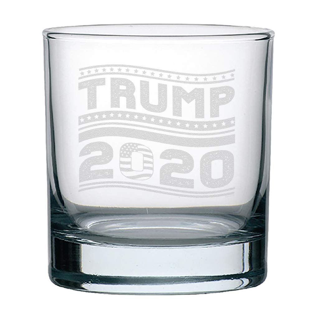 Veracco Trump 2020 Whiskey GlassGifts For Men Women (Clear, Glass)