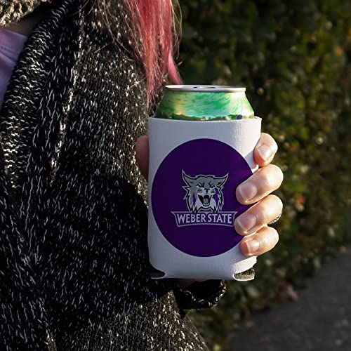 Weber State University Primary Logo Can Cooler - Drink Sleeve Hugger Collapsible Insulator - Beverage Insulated Holder
