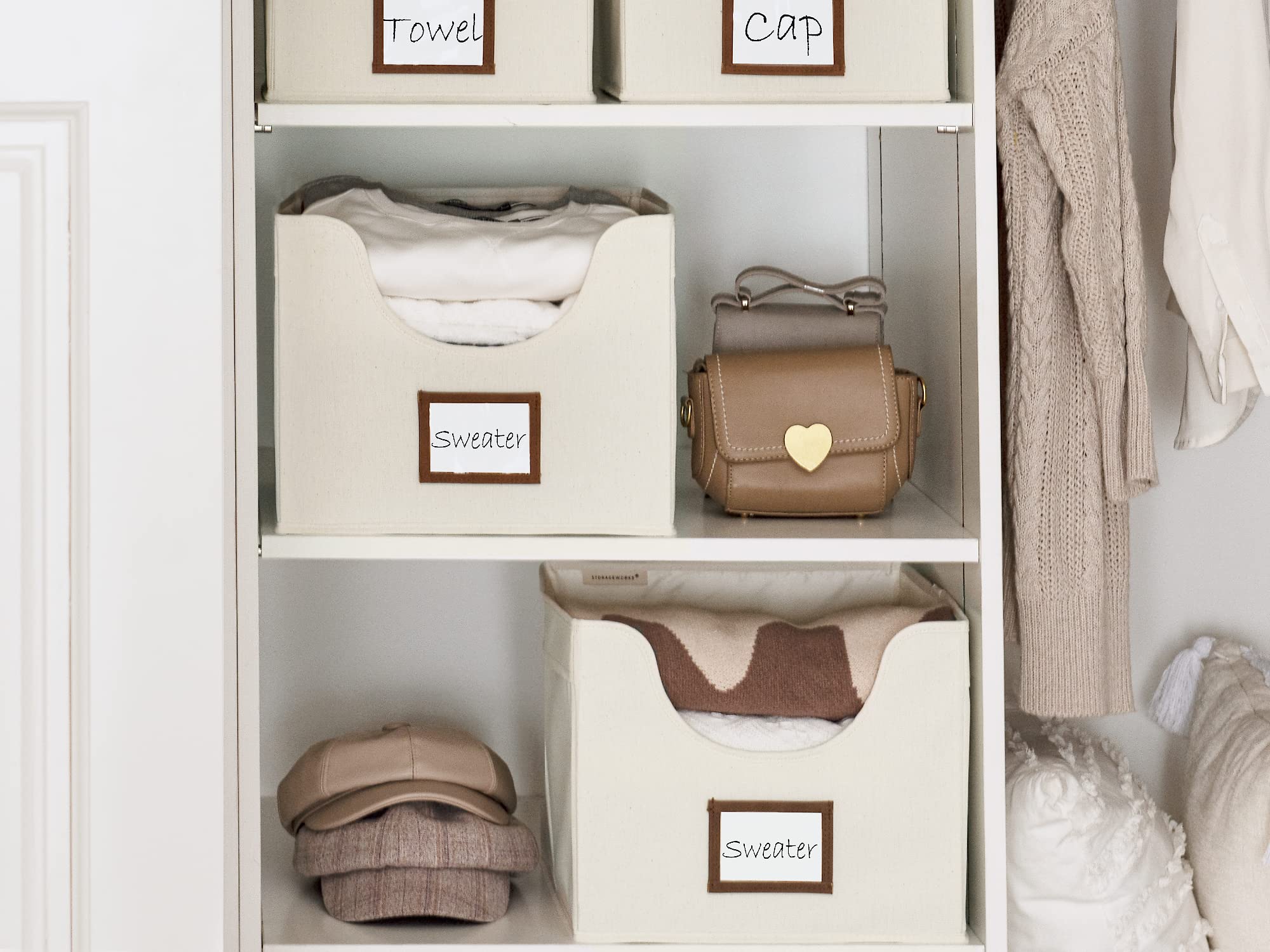 StorageWorks Decorative Storage Bins for Shelves