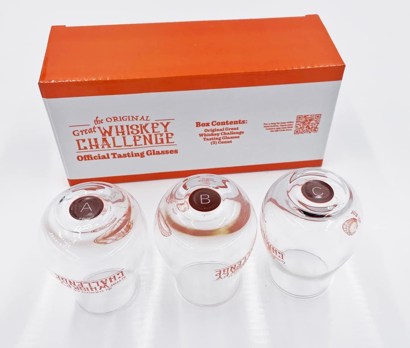 Whiskey Rum TequilaTasting Glasses | Set of 6 | Professional 3.5 oz Blind Tasting Stemless Tulip Shaped Tasting and Nosing Copitas | Small Crystal Snifters Gift Sniffers for Sipping Neat Liquor