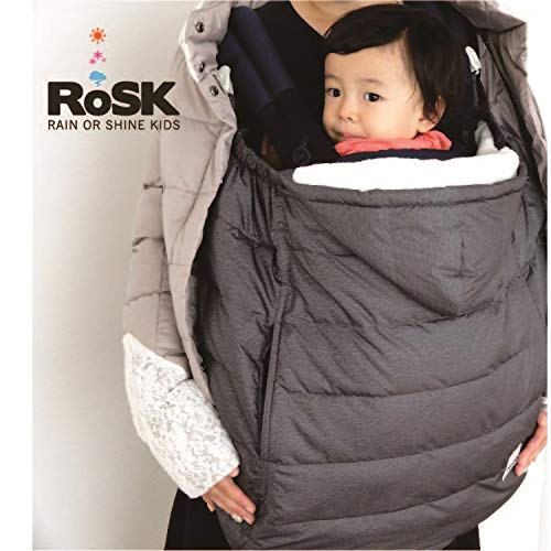RoSK-Down Pouch 3way-Stroller,Carrier Cover and Car Seat Footmuff, Best for Freezing Winter Conditions (Black Denim)