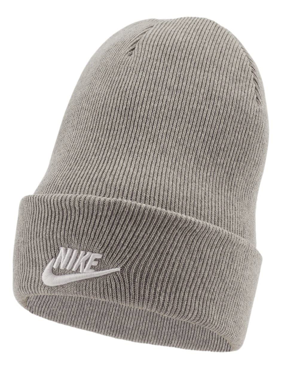 Nike Unisex Sportswear Cuffed Utility Beanie (as1, Alpha, one_Size, Light Grey Heather/White)