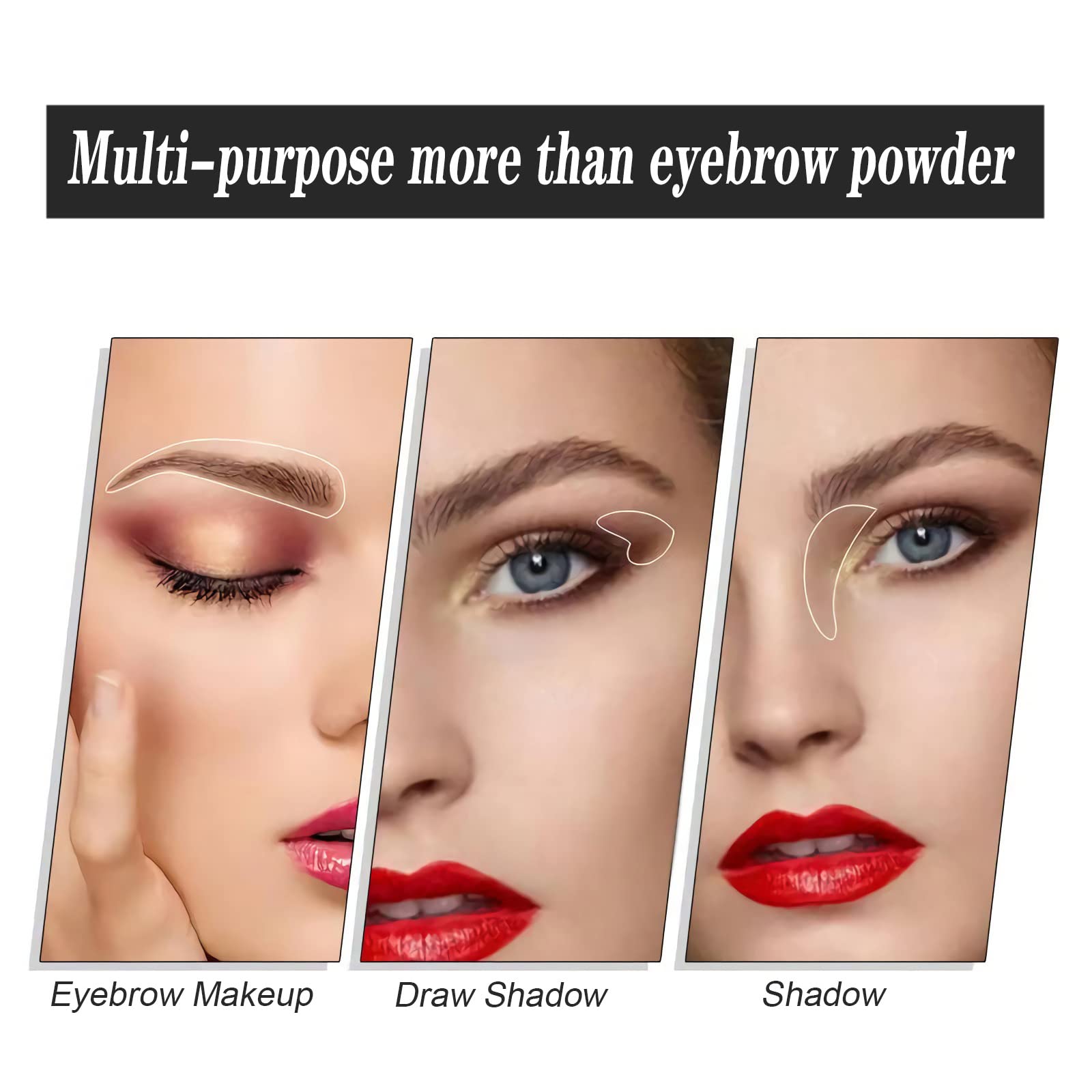 SUMEITANG 12 Color Eyebrow Kit, 6 Color Eyebrow Powder + 6 Color Brow Pomade Professional Brow Makeup Palette With Eyebrow Pencil, Brow Stencil, Brush and Tweezers Set, Create You Perfect Brow Styling