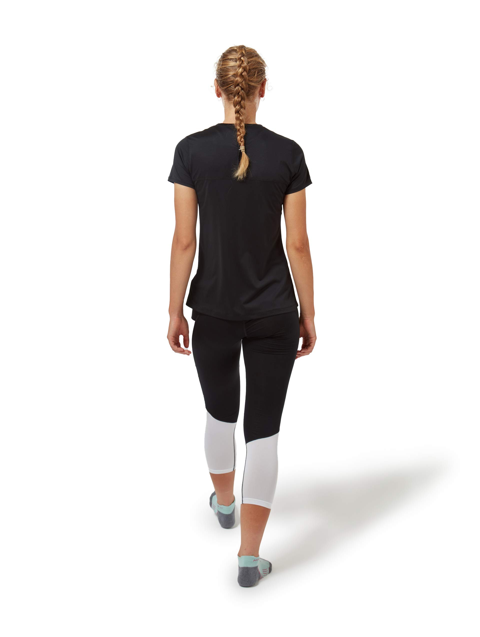 Ronhill Womens Tech Revive S/Tee, Black/Bright White, 10
