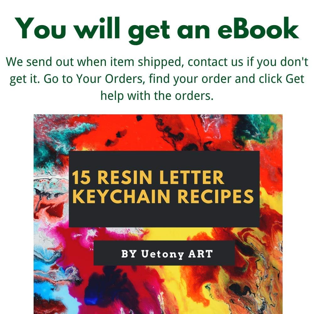 Reversed Resin Casting Alphabet Mold, Sturdy Letter & Number Silicone Mold for Epoxy Resin Crafts, Resin Keychains, Crayons, Soap, Clay Crafts, Key Rings not Included