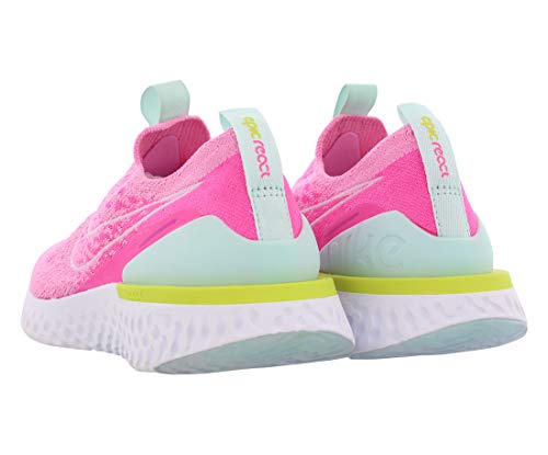 Nike Women's Epic Phantom React Flyknit Running Shoes (7, Pink/White)