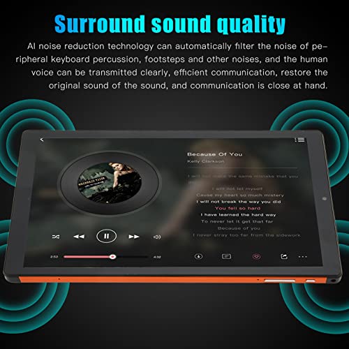 Soraz HD Tablet, 100-240V 6GB 128GB 2.4G 5G WiFi 10.1 Inch 6000mAh Reading Tablet for Android 11.0 (US Plug)