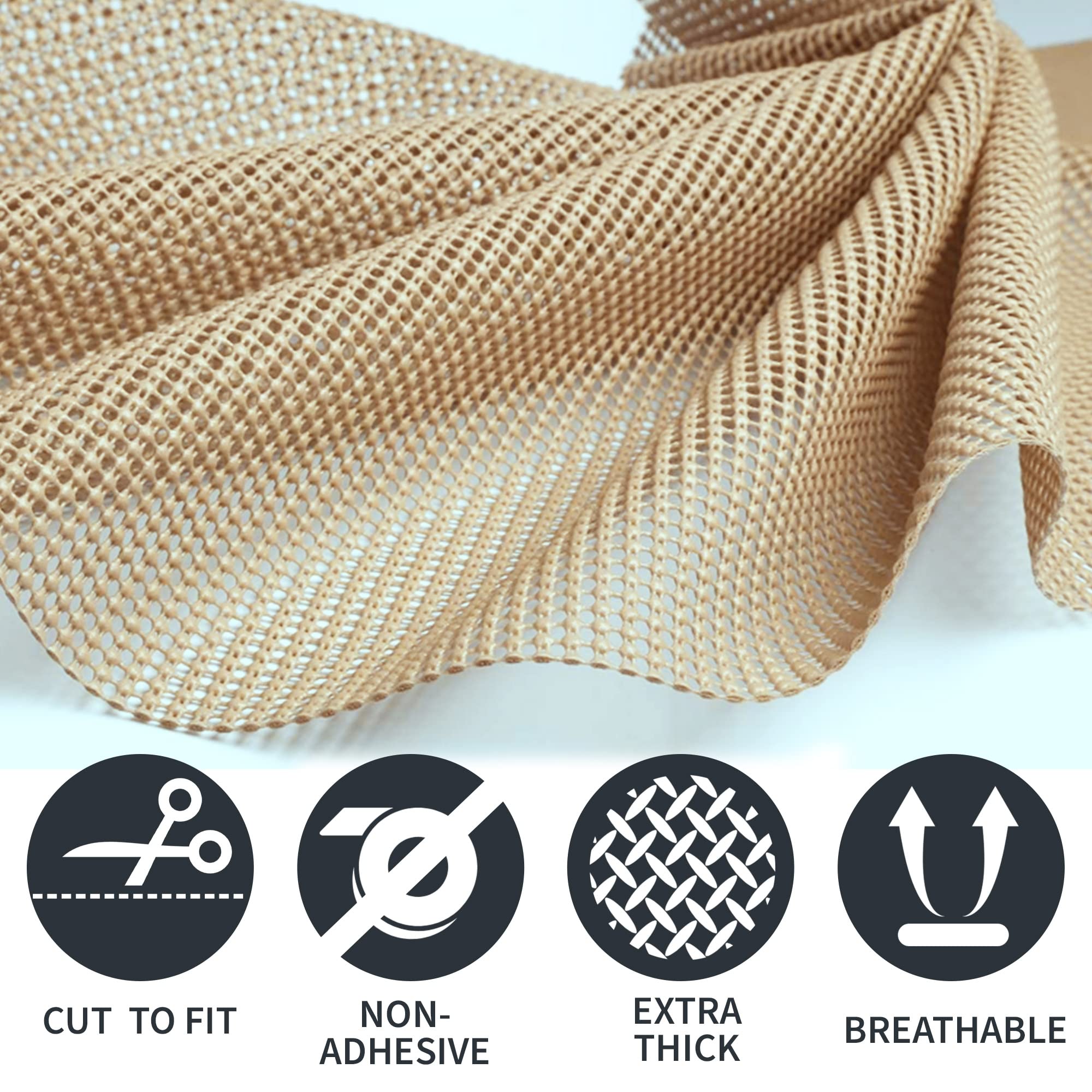 Sterline Shelf Liner Paper - Drawer Liner Papers Gold - 12 in x 20 ft, Cut-to-Size, Non-Adhesive, Durable, Non-Slip Mat, Easy Install, Strong Grip - Kitchen Cabinet Liners, Black Shelf Paper Liner