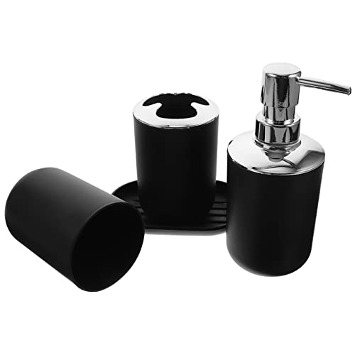 RORPOIR 1set Bathroom Set Soap Makeup Accessories Tumbler Rinsing Cup Bath Accessories Bathing Accessories Cotton Swabs for Makeup Make up Kit Toilet Tray Dressing Table Plastic Simple