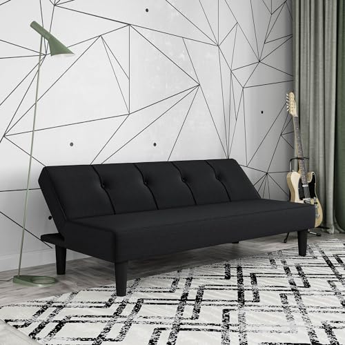 Serta Futon Sofa Bed, Twin or Smaller, Black