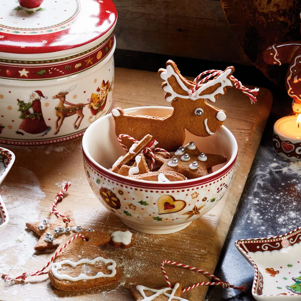Villeroy & Boch Winter Bakery Delight Bowl, Porcelain, Multi-Colour, 29.5 x 18 x 16.5 cm, BOL, Shooting Star, 4 Count