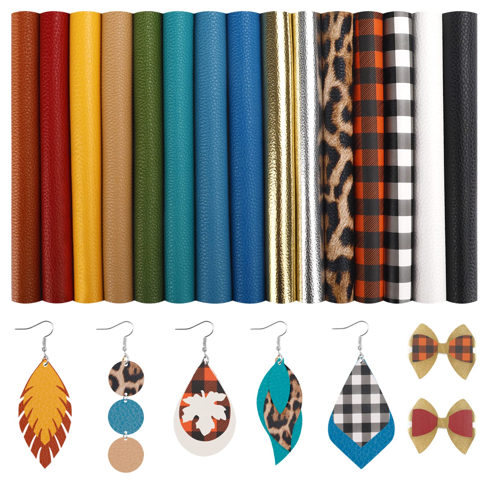 SGHUO 15pcs Faux Leather Sheets