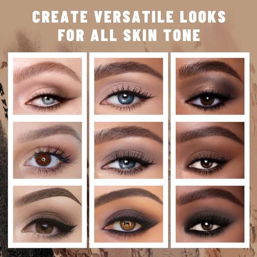 SUSIKEKI 6 Colors Mini Naked Eyeshadow Makeup Palette Neutral Nude Smoky Eye Shadow Taupe & Brown Matte Make Up Pallet with Mirror Highly Pigmented Long Lasting Waterproof Travel Size Gift Kit 01