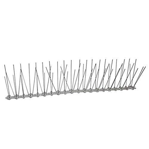 YARDWE 2pcs Bird Spikes Anti- Bird Nails Bird Repellent Metal Bird Deterant Spinners Stainless Steel Pigeon Spikes for Pigeon and Other Small Birds