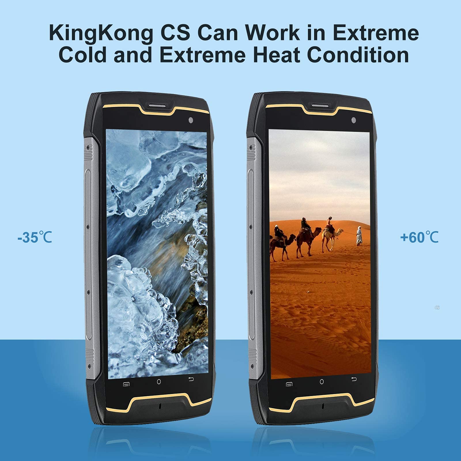 Rugged Smartphone Unlocked, CUBOT King Kong CS, Android 10 Rugged Phones, 4400mAh Battery, 13MP+8MP, 16GB ROM, 5.0″ Display, Dual SIM Phone Unlocked, Face ID, GPS, US Version, Black