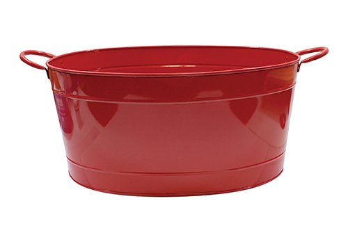 Tablecraft Beverage Tub and Cutlery Caddy Bundle, Red