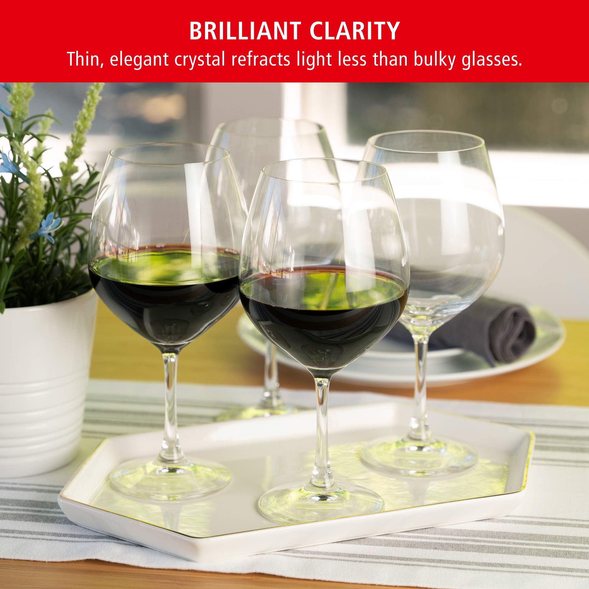 Spiegelau Vino Grande Burgundy Wine Glasses (Set of 4), 25 oz, Clear